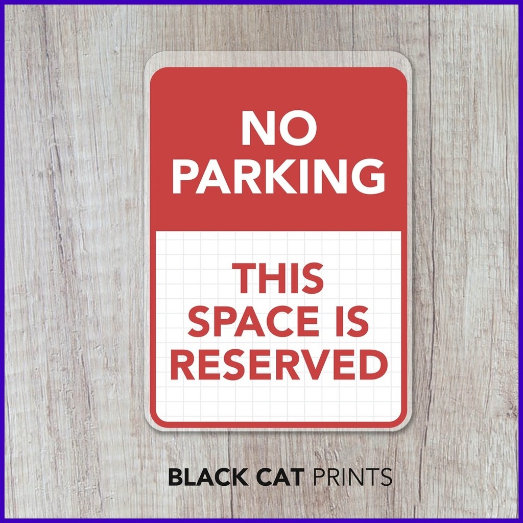 No Parking This Space is Reserved Sign / Laminated Signage / Sign Board ...