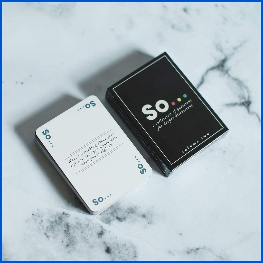 ⊕ ╳ So Cards Deep Conversation Starters Question Card Game for All ...