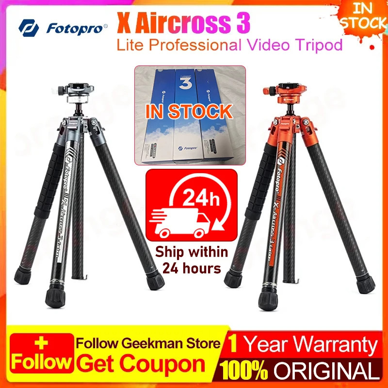 Fotopro X Aircross 3 Lite Professional Video Tripod Extendable ...