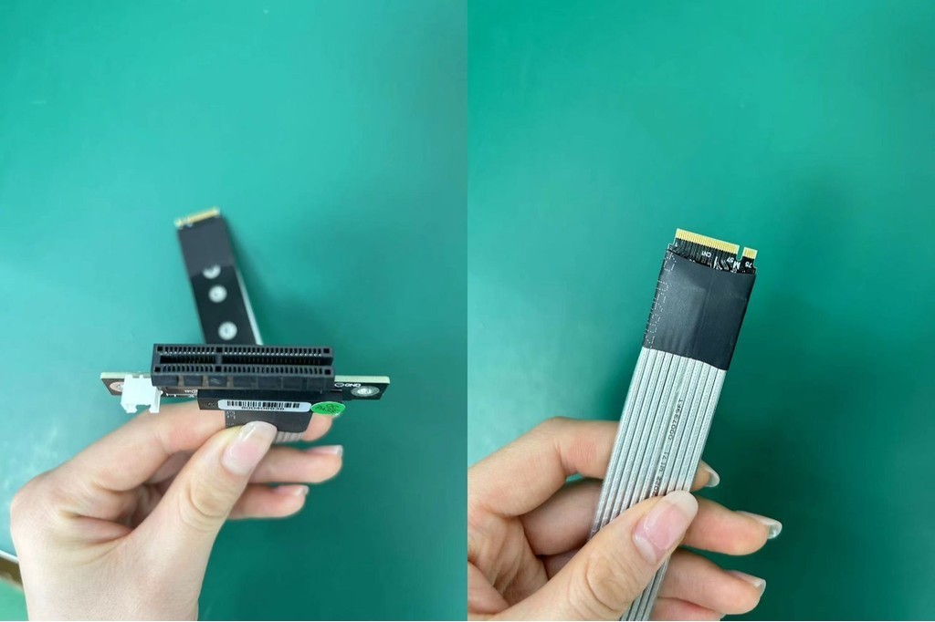 For M.2 NVME to PCIe 4.0x4 Riser Extension Cable Full Speed 64G/Bps M.2 ...