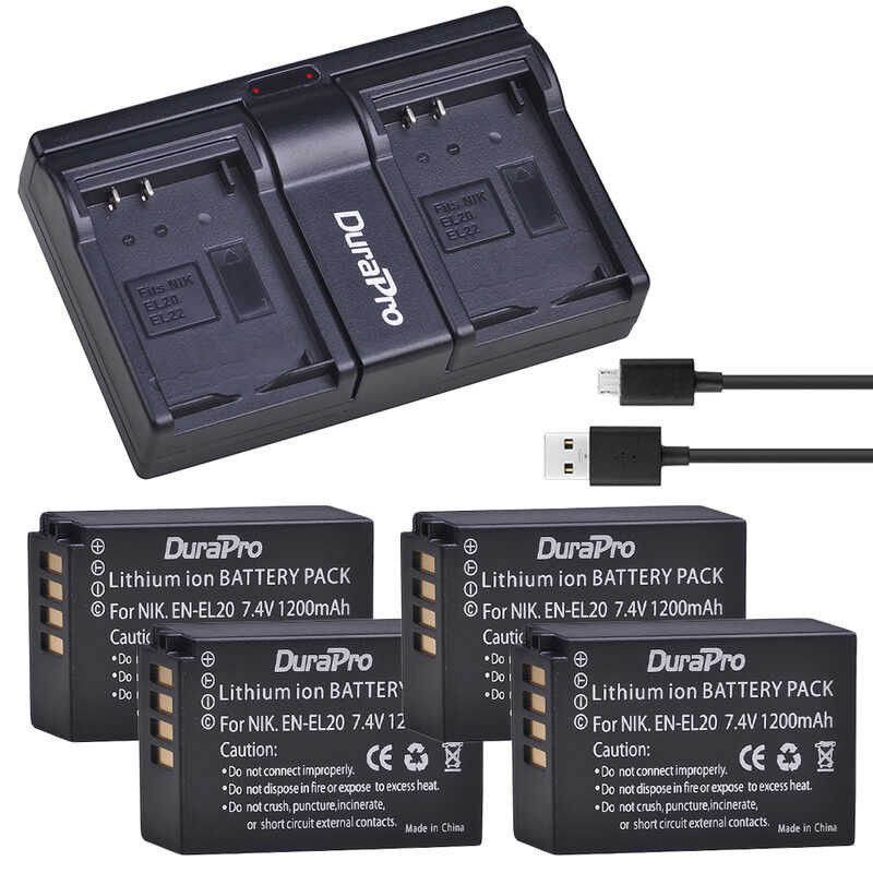 Durapro 1200mAh EN-EL20 EN EL20 Rechargeable Battery Charger Set Para ...