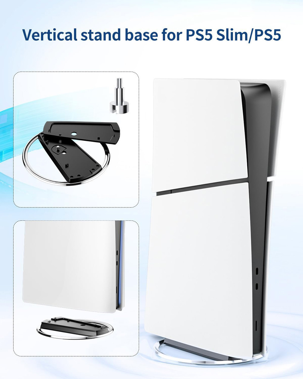Vertical Cooling Stand For PS5 & PS5 Slim Console Anti-Slip Holder For ...