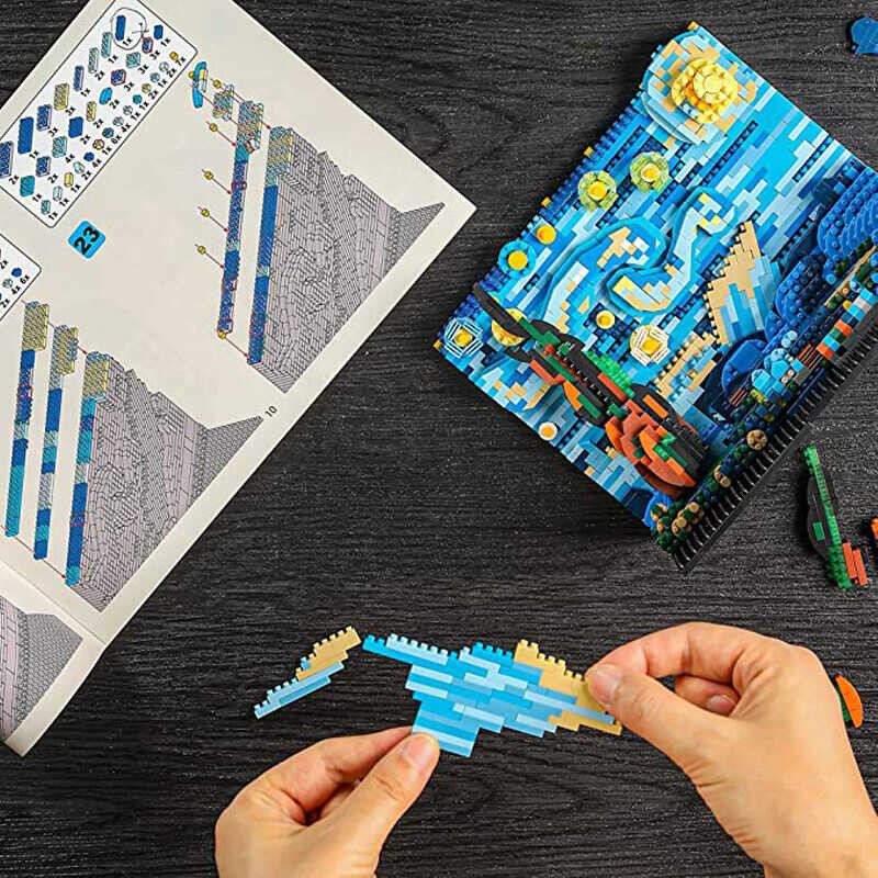 Starry Night The Micro Mini Building Kit For Children, Vincent Van Gogh ...