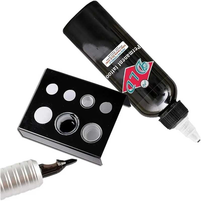 Black 60Ml Supply Ink 1 Bottle Shading Contour Mixed Permanent Pigment For Tattoo (2 Oz ...