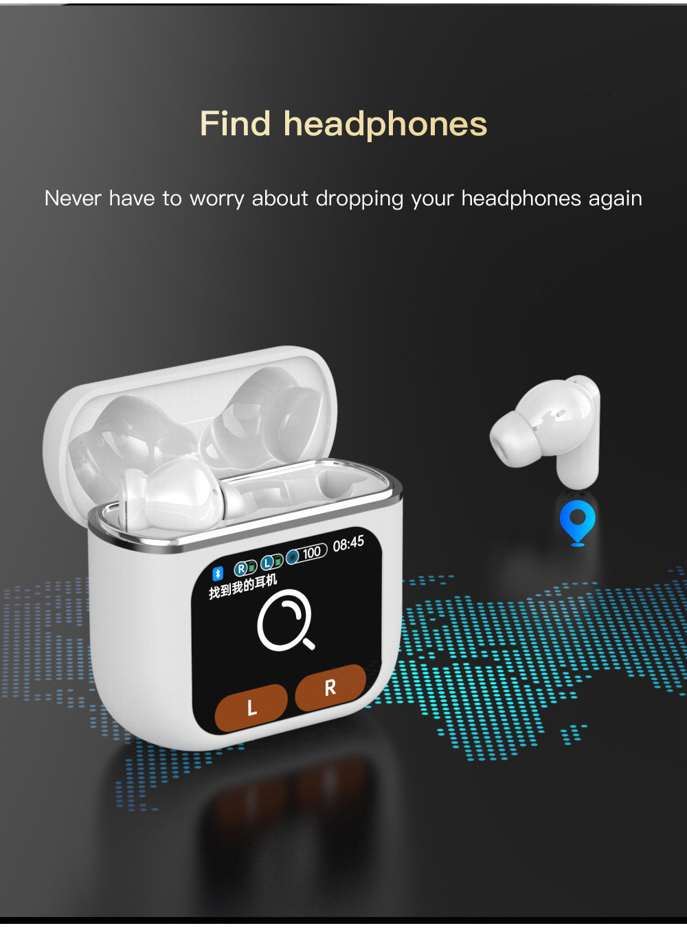 2024 Hot selling color screen earphones SE-60 with screen Bluetooth ...