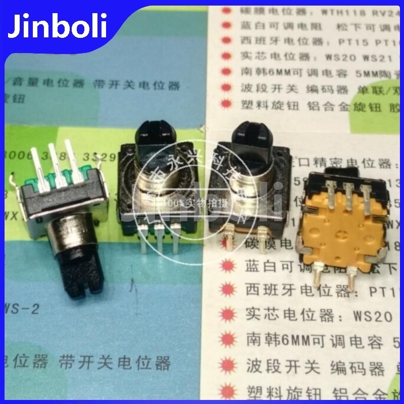 3pcs 24 Position 360 Degree Rotary Encoder Ec12 5 Pin Half Shaft Length 12mm Dvd Navigation