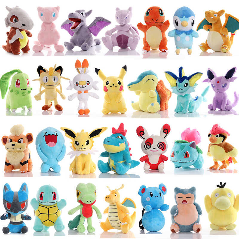 Pikachu Plush Toys Eevee Charmander Squirtle Charizard Syeon Toy Anime ...