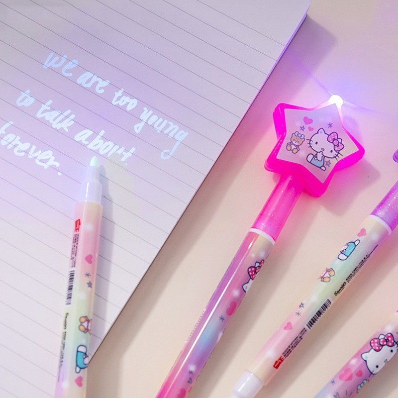 Kuromi Invisible Pen with UV Light School Student Stationery Elementary ...