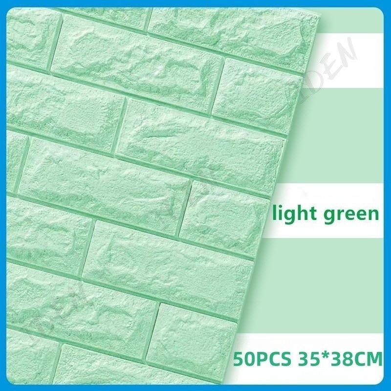 50PCS Bricks Wallpaper Form DIY Adhesive 3D Wall Paper Waterproof Wall ...