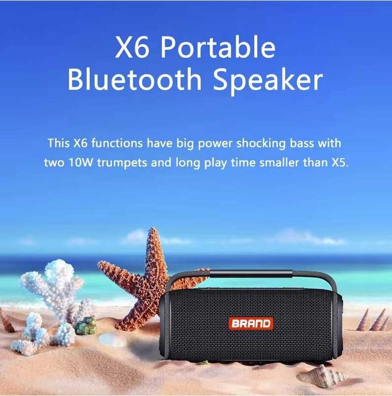 X5 40W High Power Boombox Speakers Portable Bluetooth Super Subwoofer ...