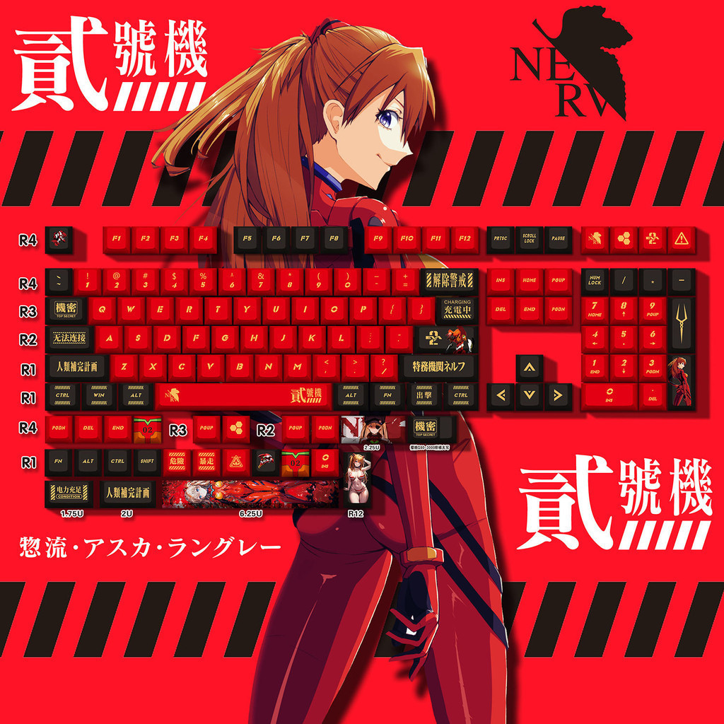 Spot Keycaps EVA Asuka/Ayanami Rei/sublimation Keycaps CHERRY Ai Stone ...