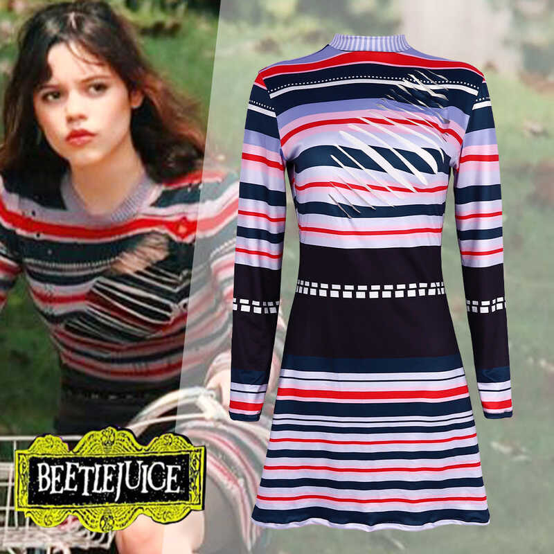Hades Archmage Astrid Dress cosplay striped long sleeved cosplay ...