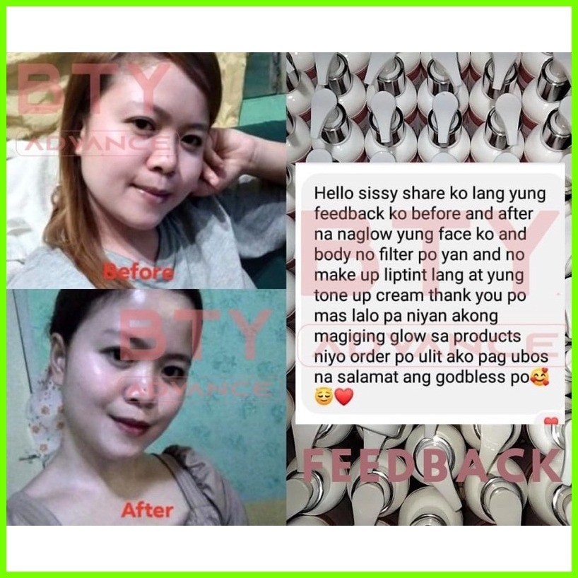 BTY Advance InstaGlow Whitening Face And Body Tone Up Cream All in One ...