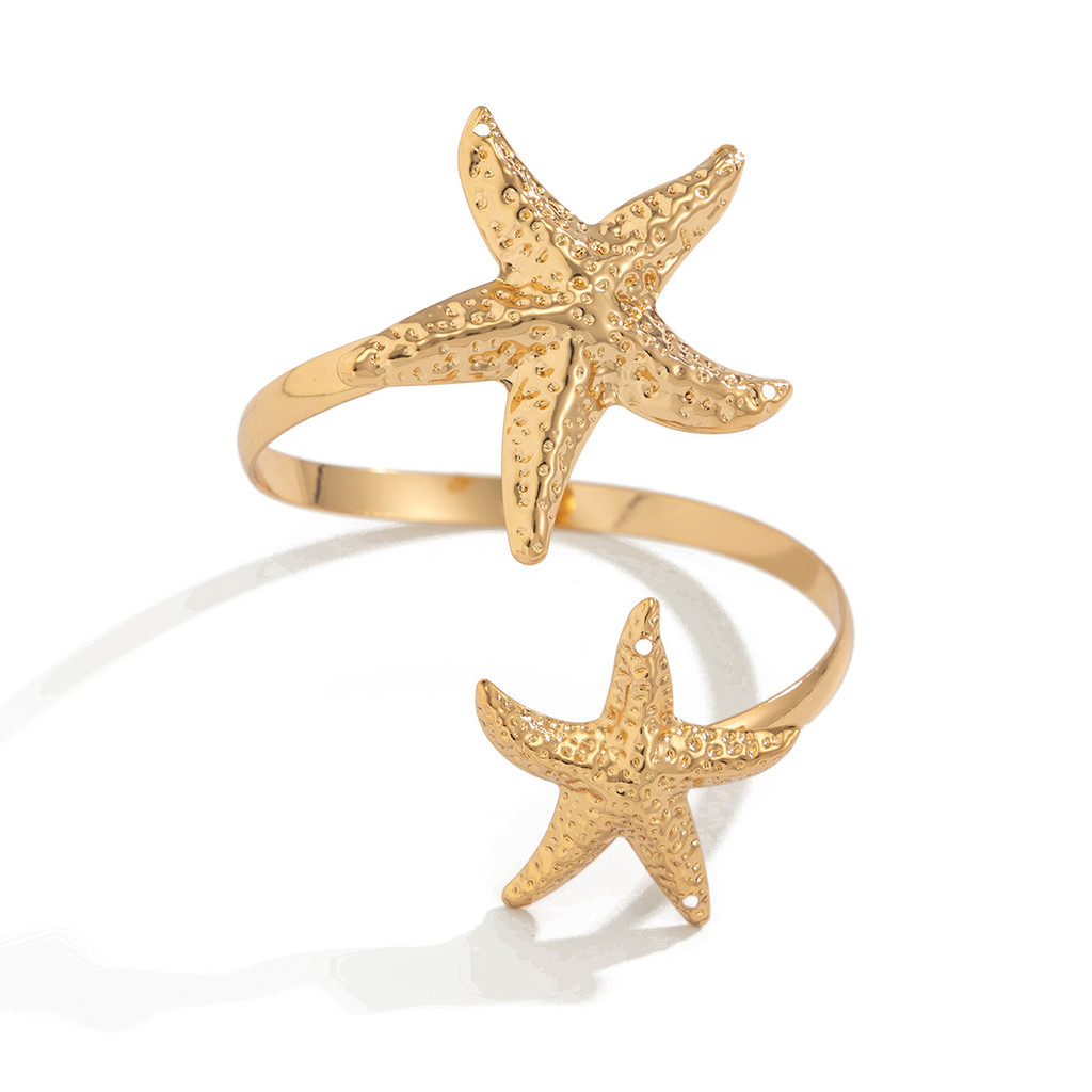 Fashion Retro Open Starfish Flower Armlet Arm Bracelet Adjustable ...