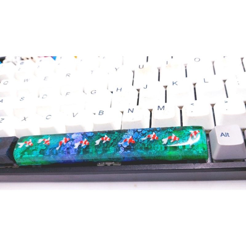 in stock Small koi fish resin Keycap space profile SA purple leaf tone ...
