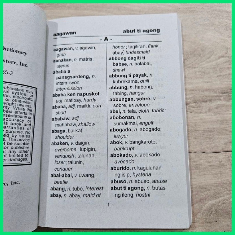 ILOCANO FILIPINO ENGLISH DICTIONARY By: Villanueva | Shopee Philippines