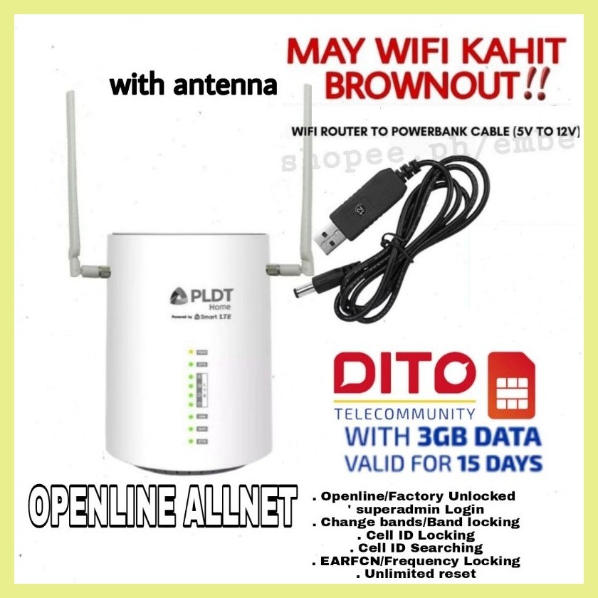PLDT Home Prepaid Wifi with Antenna | Shopee Philippines