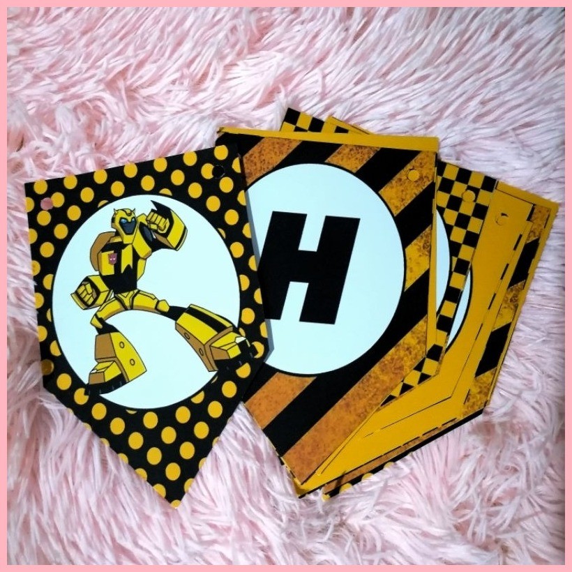 ⭐ Transformers bumblebee theme happy birthday banner | Shopee Philippines