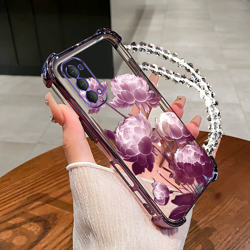 Case For OPPO Reno 5 5k PRO phone case Purple Lotus latest bracelet ...