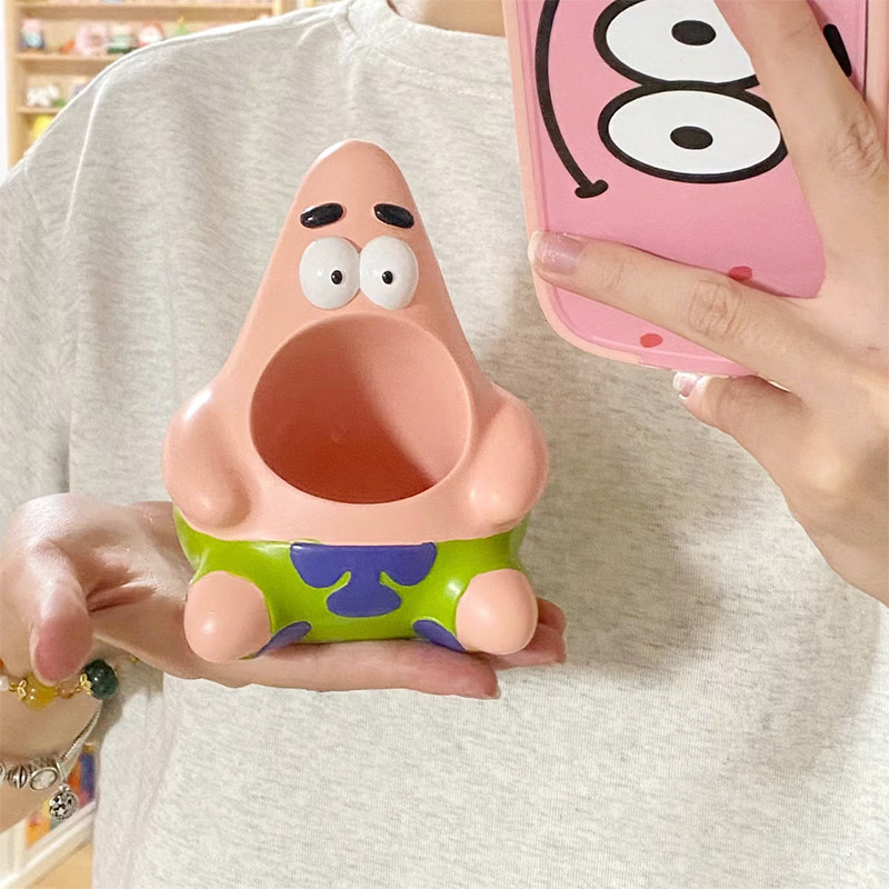 Cartoon Patrick Storage Bucket Desktop Multifunction Pen Holder Gift ...