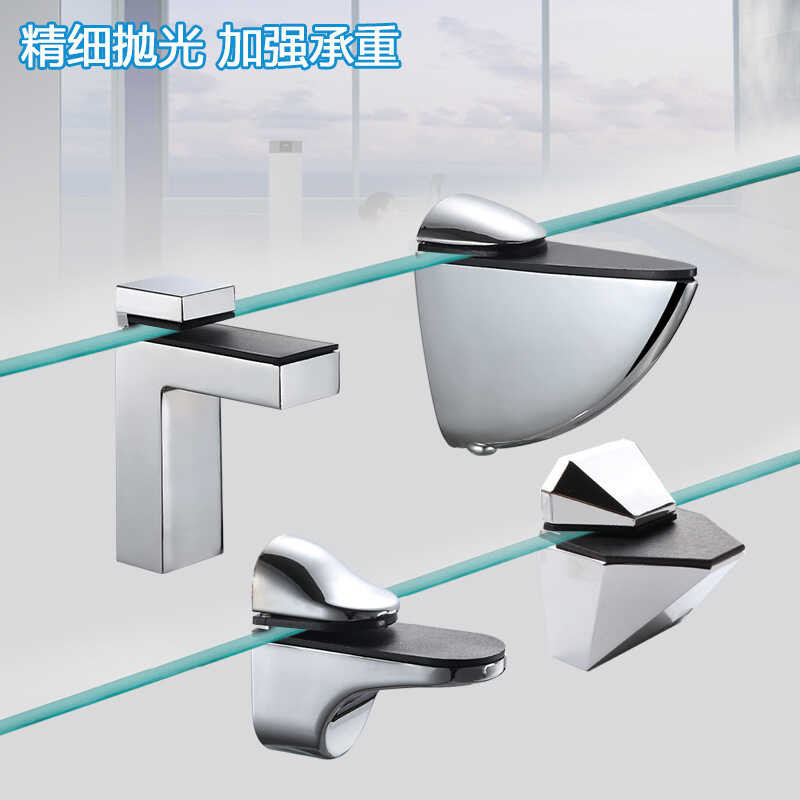 Glass Glass Fixing Square Wine Cabinet Layer Board Clip, Wall Support ...