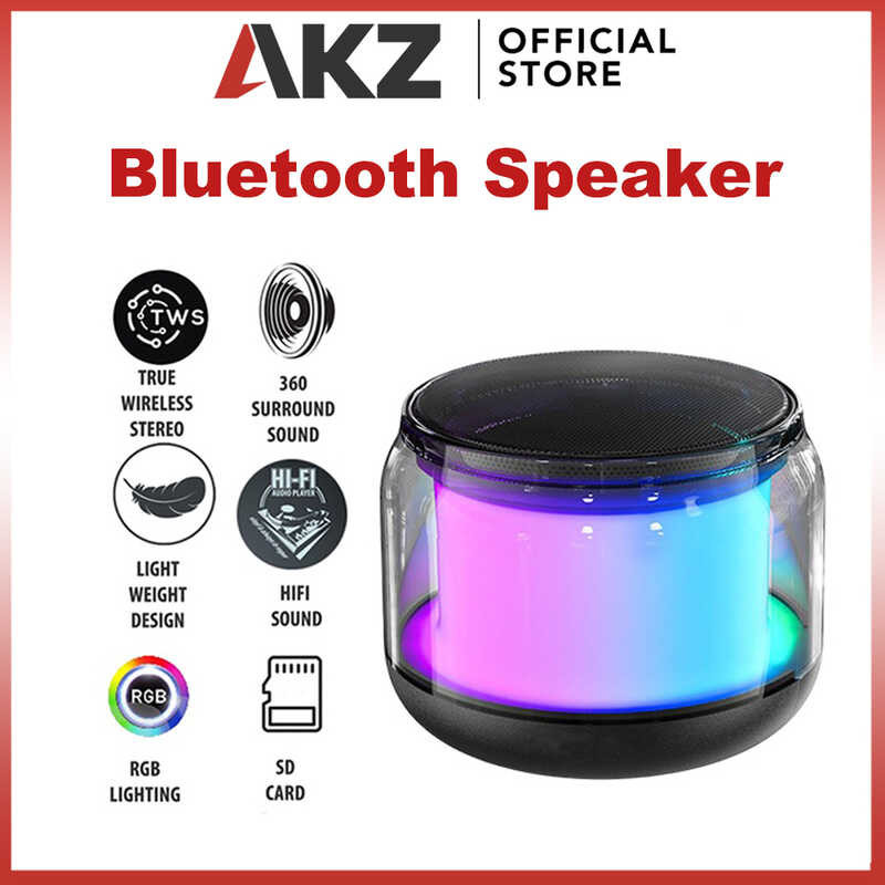 COD 2024 AKZ Wireless RGB Smart Bluetooth na may LED Light Theater Grade 3D HIFI Stereo ...