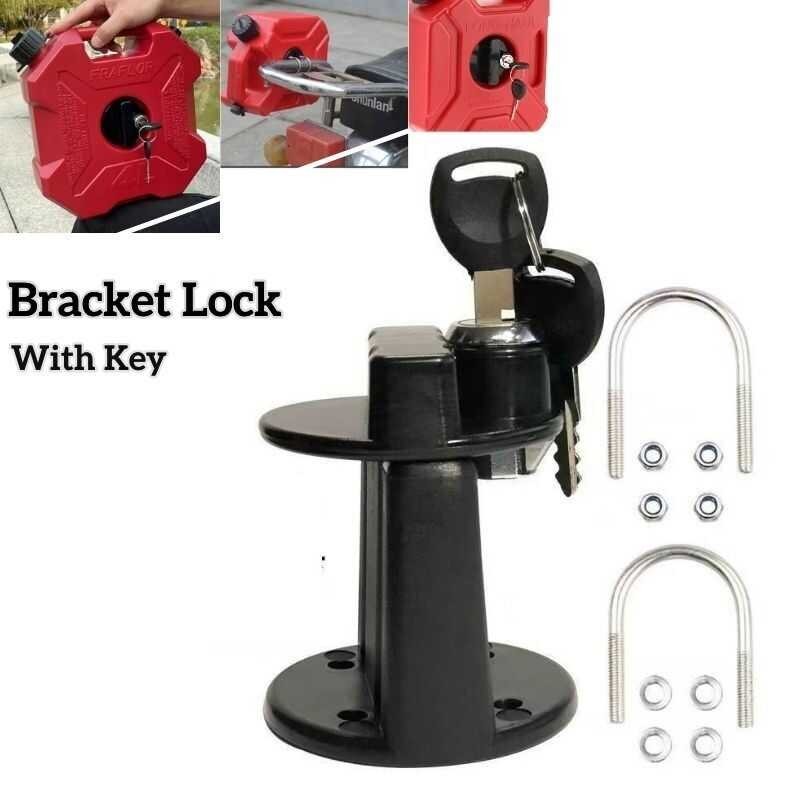 Clamp Oil With Key For 3L 4L 5L Fuel Tank Mount Bracket Lock New ...