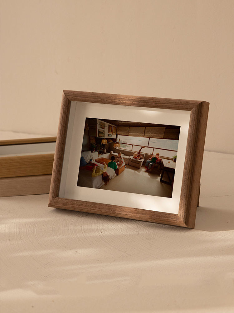 oakley frame/// Solid Wood Texture Photo Frame Table Family Portrait ...