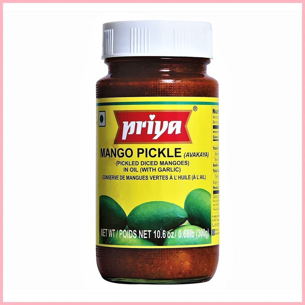 Priya Mango Pickle - Pickled Diced Mangoes In Oil With Garlic From ...