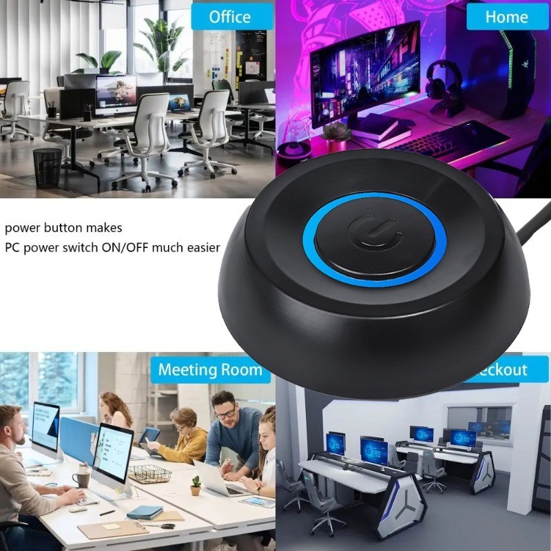 On/Off Switch Extension Cable - Desktop PC Power Button - Home Office ...