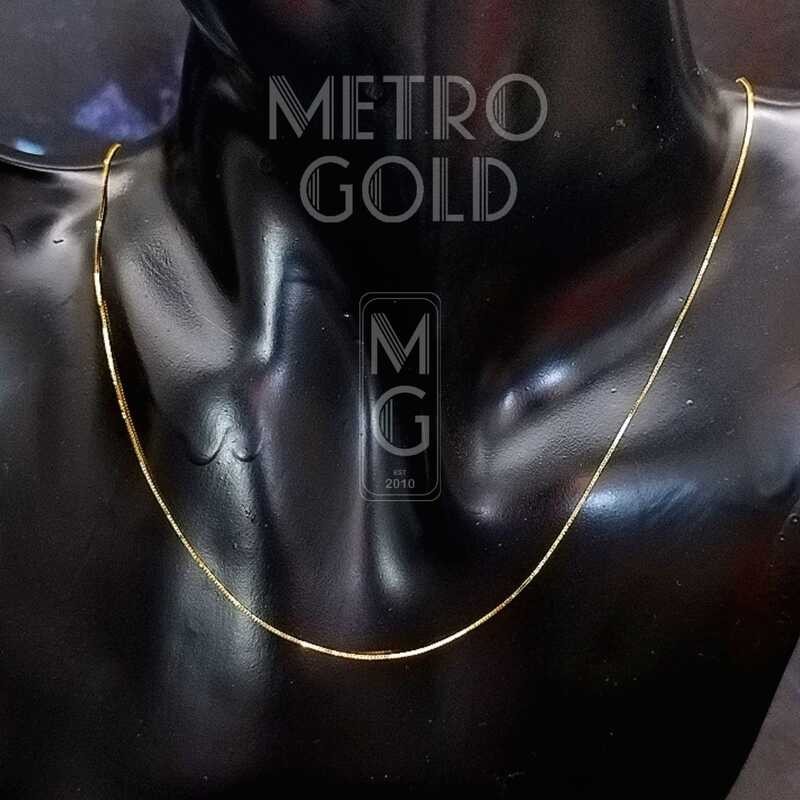 Gold Saudi Box Chain Necklace Adjustable | Shopee Philippines