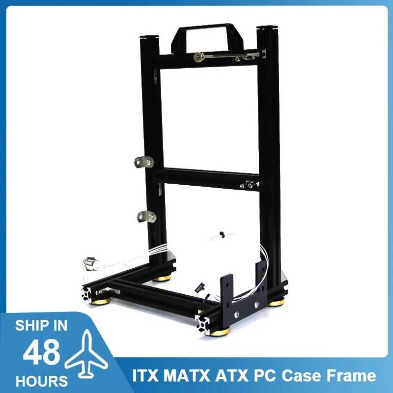 Cabinet MOD Gamer Para Sa ITX MATX ATX Portable, Vertical PC Case Open Frame Rack, DIY Water ...