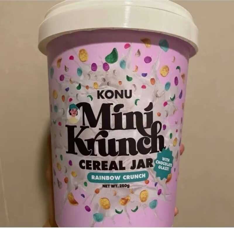 KONU Mini Krunch Cereal Jar EXTRA BIG 350g ( RAINBOW ) | Shopee Philippines