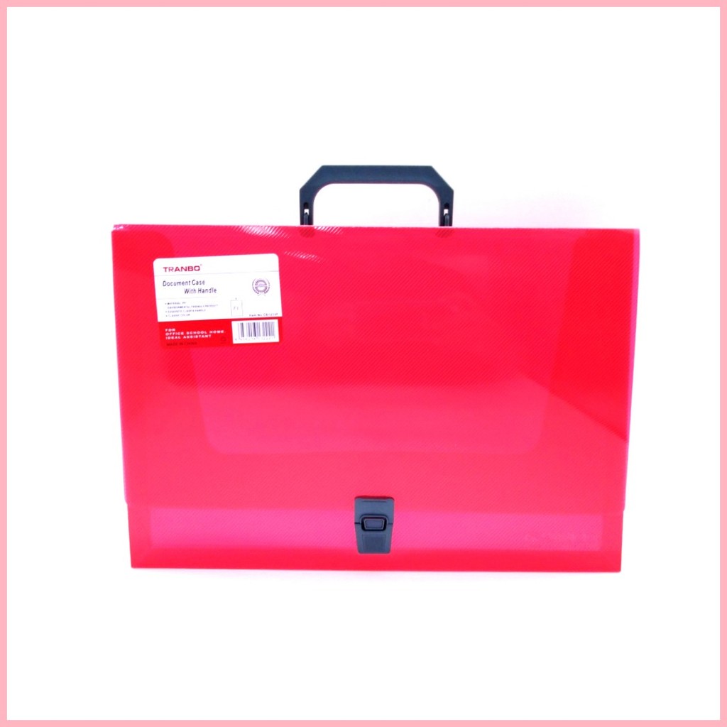 Tranbo Expanding File Document Case With Handle Size Long 8.5 x 13 ...