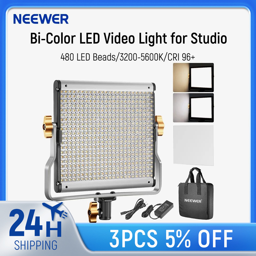 Neewer Bi-Color LED with U Bracket Professional Video Light for Studio ...