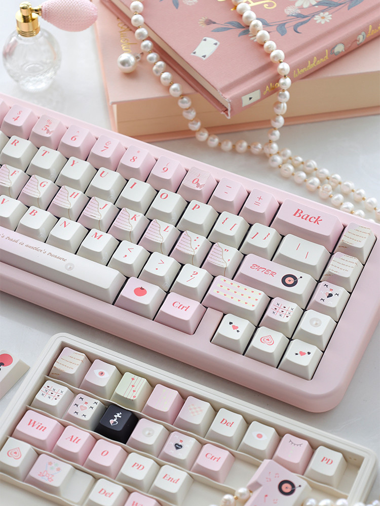 Love Note Keycaps Pink dopamine 1.7mm Thickness PBT Cherry/MOA profile ...