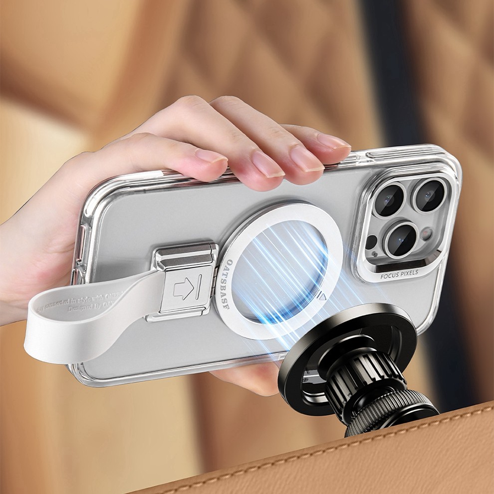 OATSBASF Magsafe Magnetic Anti-fall Airbag Phone Case With Lanyard ...