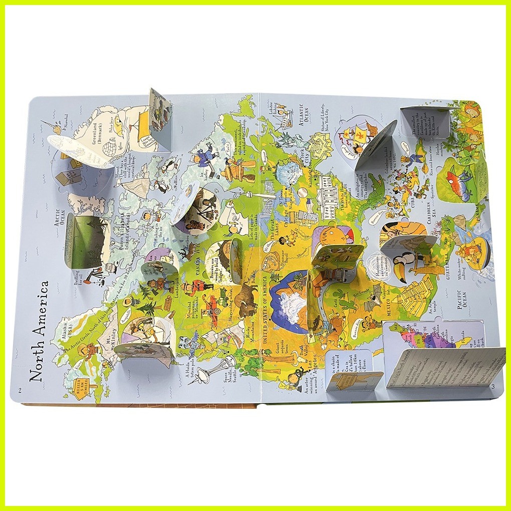 ♟ Usborne Lift The Flap Picture Atlas Popular Science Flap Board Books ...