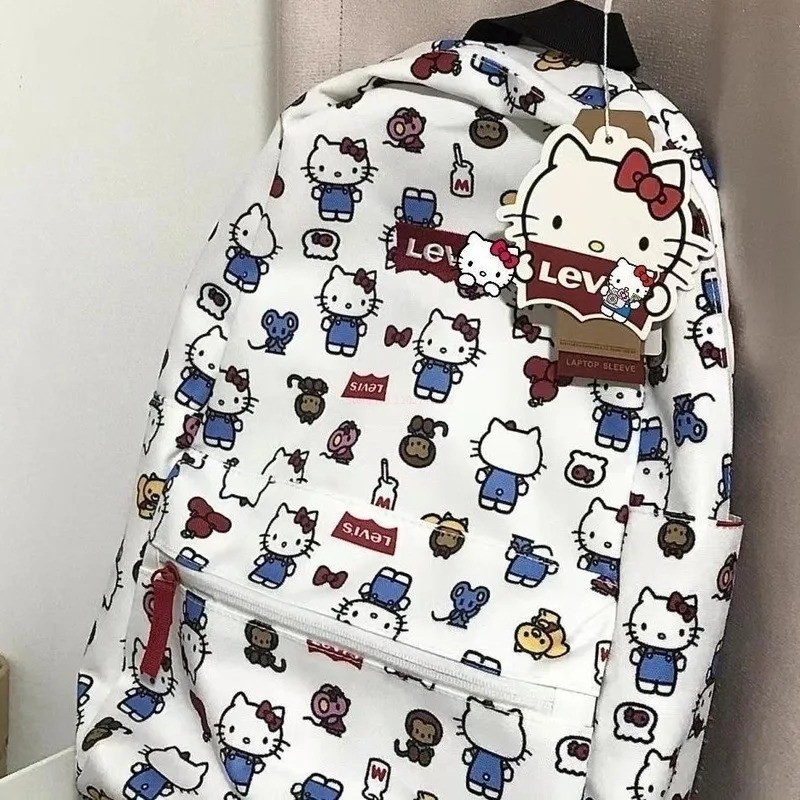 Sanrio Hello Kitty Backpack Cute Light Backpac Students Bag Shoulder ...