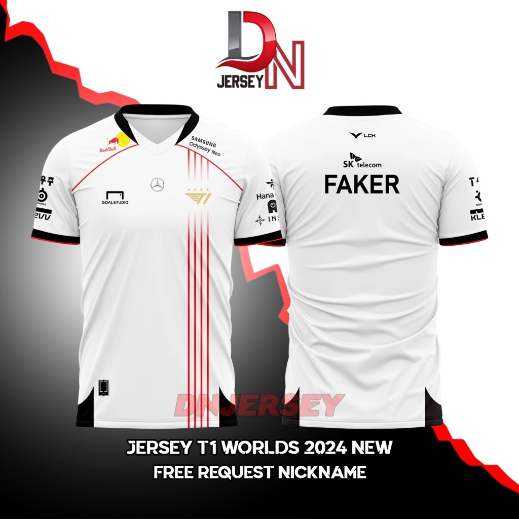 Jersey T1 WORLDS 2024 NEW (free custom nickname) | Shopee Philippines