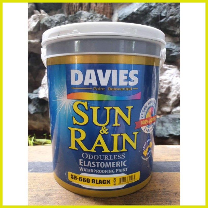 Sun & Rain SR-660 Black 4L Davies Sun And Rain Waterproofing Paint ...