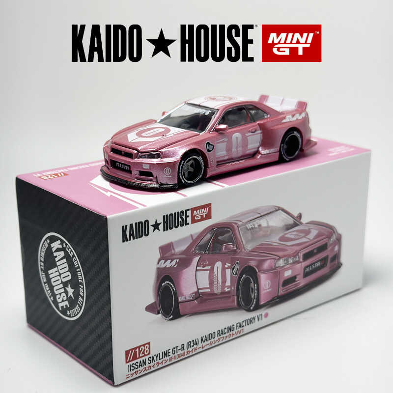 Kaido House ★ Skye GTR R34 Pink KAIDO RACING FACTORY V1 KHMG Alloy Car ...