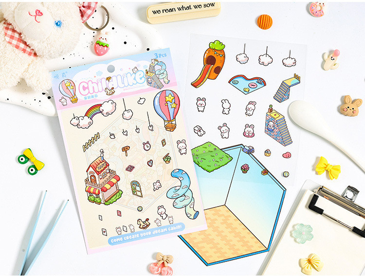 Idako 3d Sticker Miniature [Dream House Series] Scene Sticker 3d ...