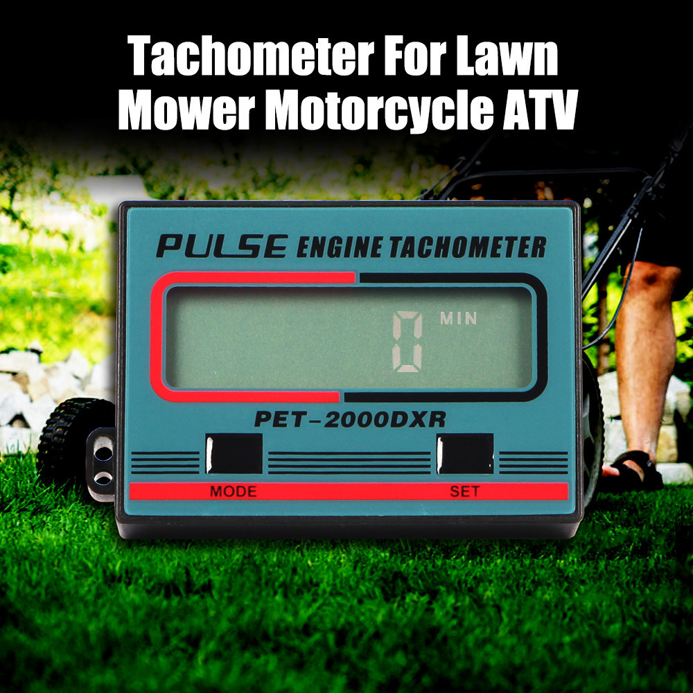 100-30000 RPM Gauge Digital Tachometer Tach Hour Meter for ATV Lawn ...