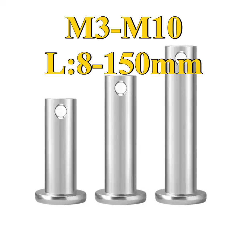 304 Stainless Steel with Hole Pin Shaft M3/M4/M5/M6/M8/M10 * L8-150mm (LMF-YL-TH) | Shopee ...