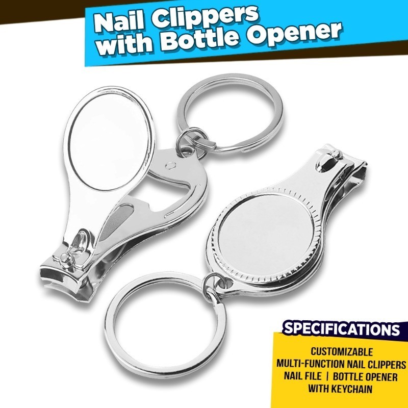 2in1 Stainless Steel Nail Cutter with Bottle Opener Customizable Nail ...