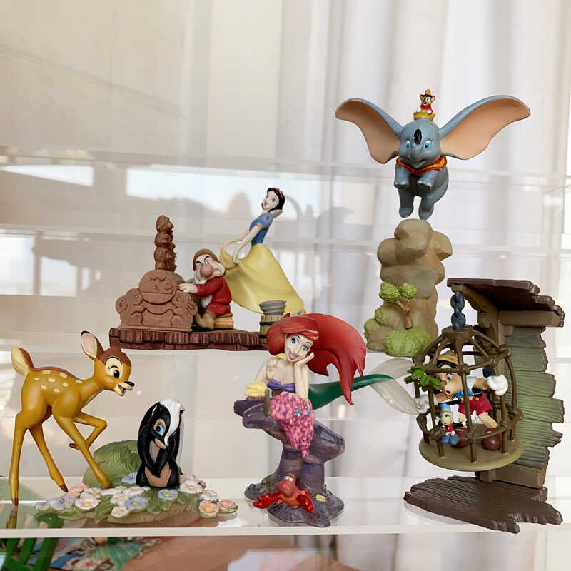 Vintage Scene Stitch Pinocchio Dumbo Mermaid Figurines Dolls | Shopee ...