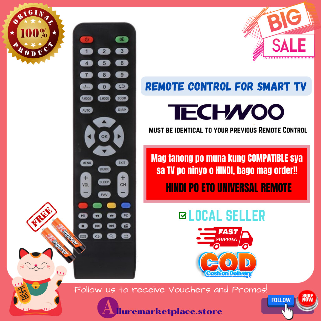 TECHWOO SMART TV Remote Control| TECHWOO TV Remote Control (Must Be ...
