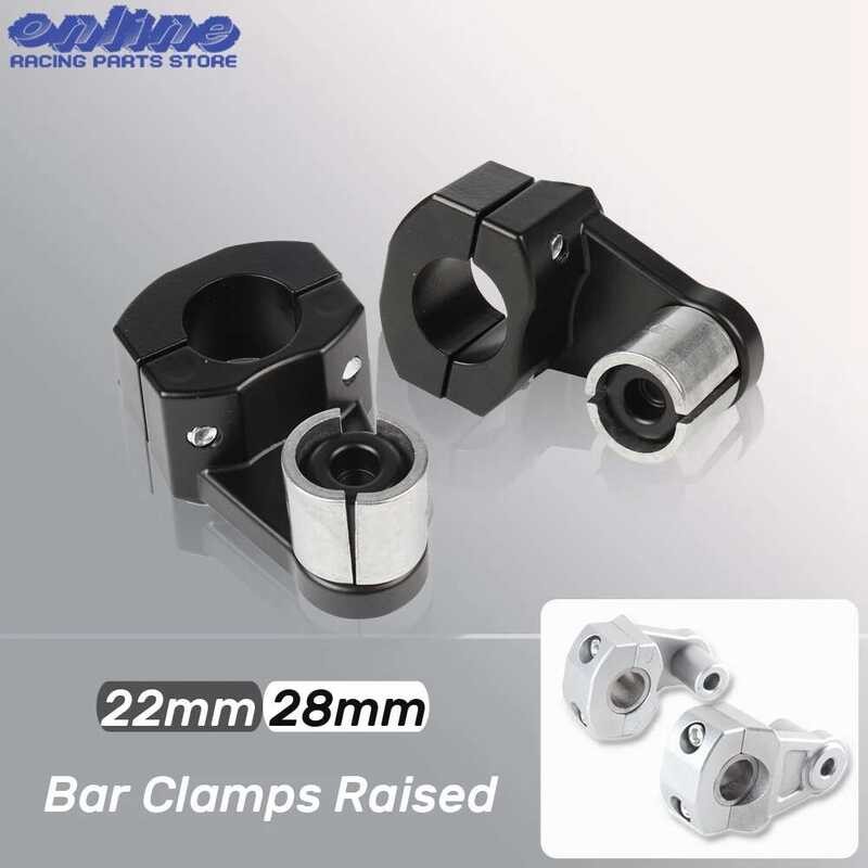 AA Motorcycle 22Mm 28Mm Clamps Raised Handlebar Handle Bar Risers Black ...