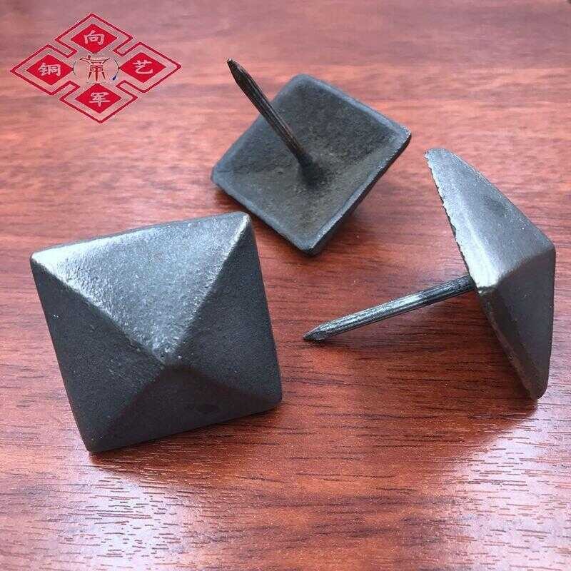 Vintage Door Iron Fittings Round Door Nails Iron Nails Cast Iron Rivets ...